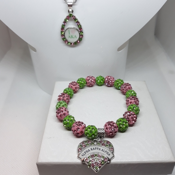 Jewelry | Alpha Kappa Alpha Necklace Set | Poshmark